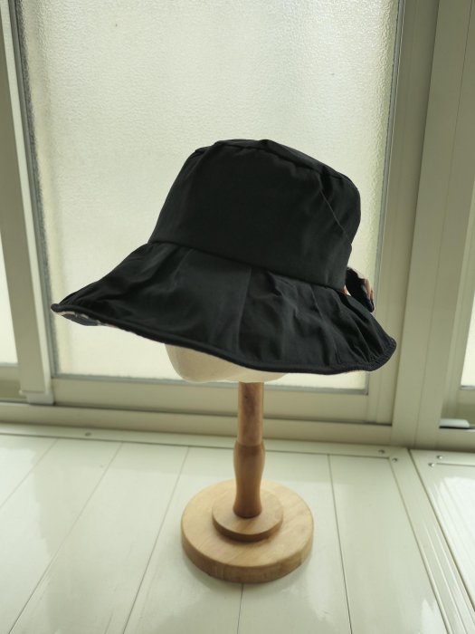 (近新)Beauledo 黑色素面 棉質 綁帶蝴蝶結 造型帽 遮陽帽 漁夫帽 一O一元起標無底價 | Yahoo拍賣