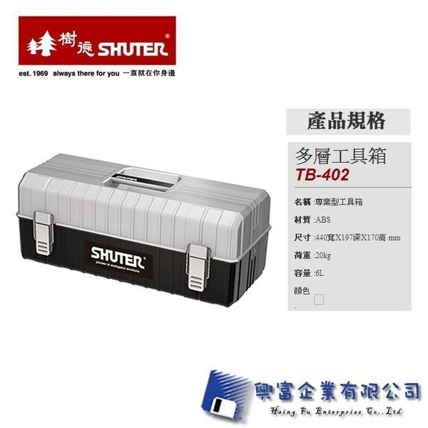 樹德 SHUTER TB-402-專業型工具箱的價格推薦 - 2025年8月 | 比價比個夠BigGo