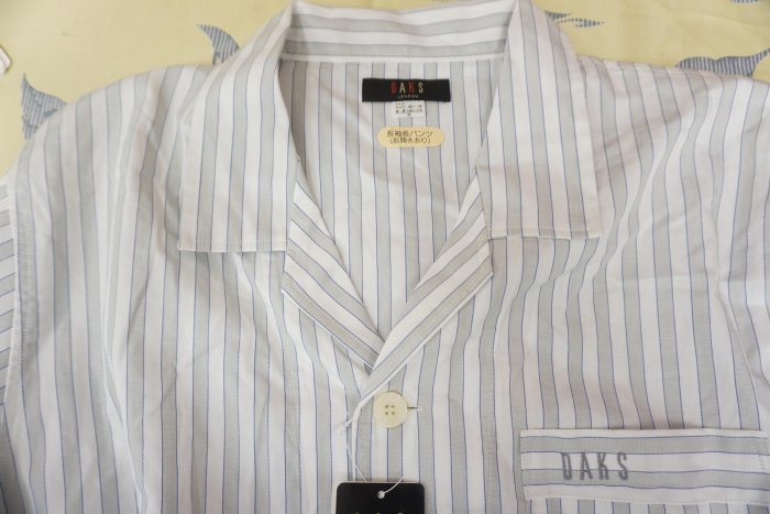拾壹♥時尚心語♥男裝 全新【46】DAKS肩日製灰白100棉七分袖上衣~玲鳴-0415-H21 | Yahoo拍賣
