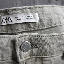 CA 西班牙品牌 ZARA 淺灰綠仿舊 牛仔短褲 34腰 一元起標無底價E347 | Yahoo拍賣