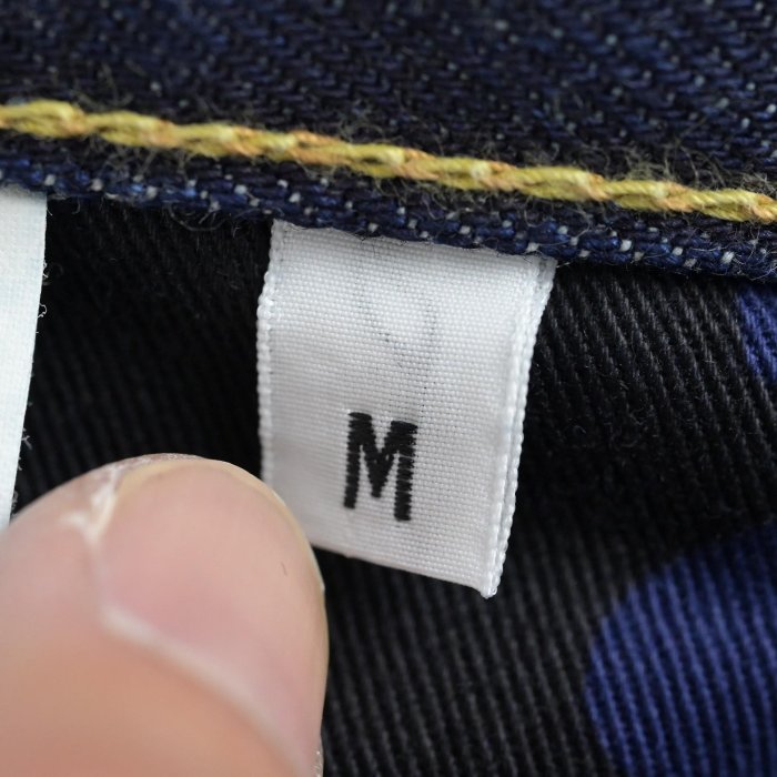 《玖隆蕭松和 挖寶網H》BAPE 日本製 復古 後印花 牛仔褲 長褲 深藍 (08025) | Yahoo拍賣