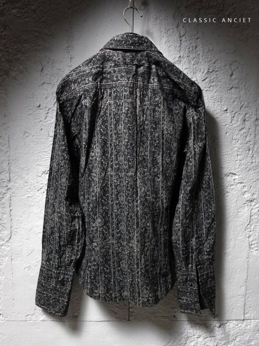 CA 荷蘭品牌 MEXX 深灰花紋 純棉 長袖襯衫 S號 一元起標無底價D558 | Yahoo拍賣