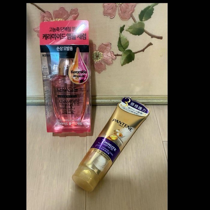 一元起標全新 二件髪絲護理產品 染髮受損最適 韓國 KERASYS 極致損傷護髮精華油70ml + PANTENE 潘婷 3分鐘奇蹟修護精華 180ml | Yahoo拍賣