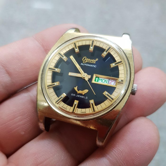 ＜行走順暢＞包金 Ogival 愛其華＜深盆面＞稀有 漂亮 SWISS 機械錶 ☆ ETA 紅肉 ☆男錶 老錶 G02 | Yahoo拍賣