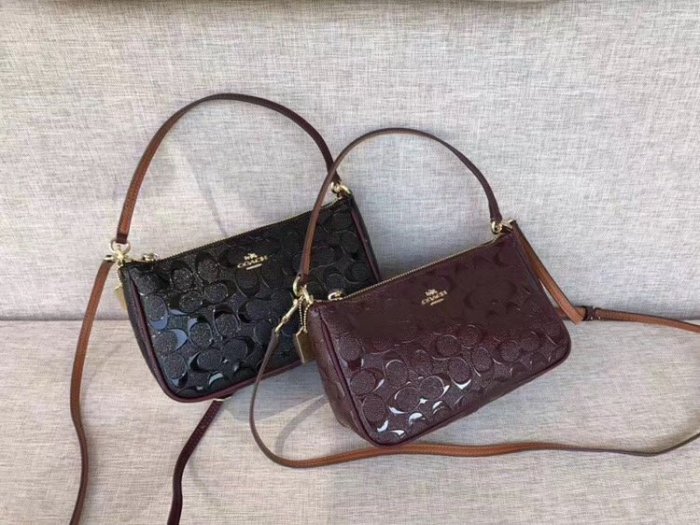 NaNa代購 COACH 56518 紅色 浮雕壓紋 雙肩帶 都可拆卸 可放手機出行必備品 附購證 | Yahoo拍賣