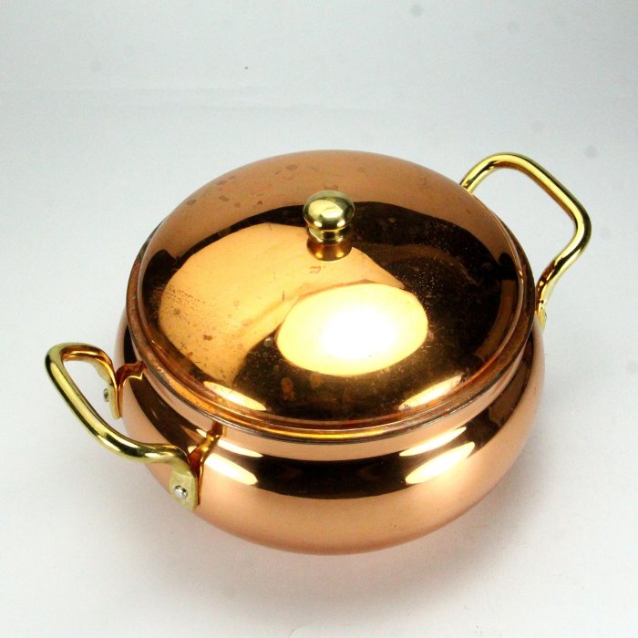 【桑園の】日本 純銅 18cm 雙耳湯鍋 燉鍋 銅鍋 K 7309 | Yahoo拍賣