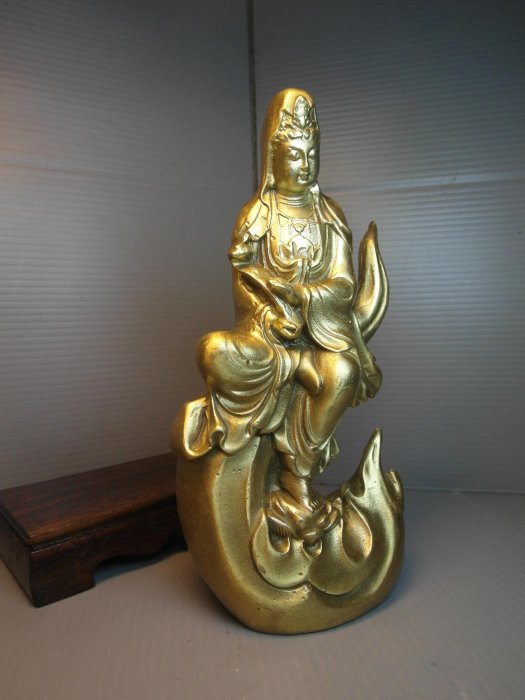 [阿德二手雜貨鋪] 一元起標 77115 銅雕 觀音 | Yahoo拍賣