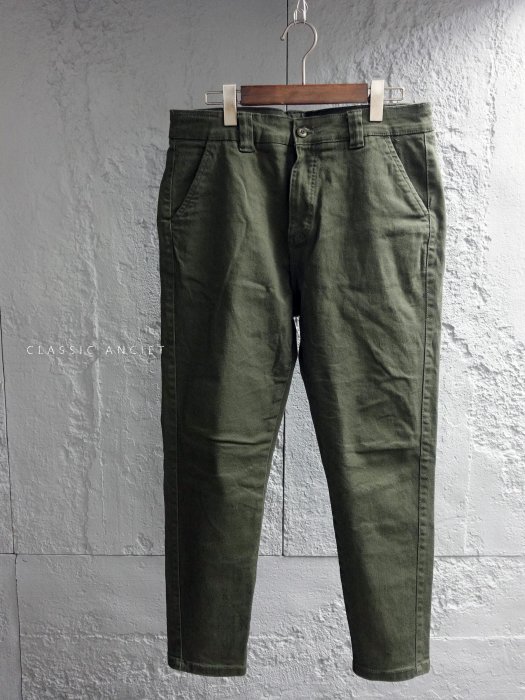 CA 西班牙品牌 ZARA 灰綠 合身版 彈性九分牛仔褲 32腰 一元起標無底價K194 | Yahoo拍賣