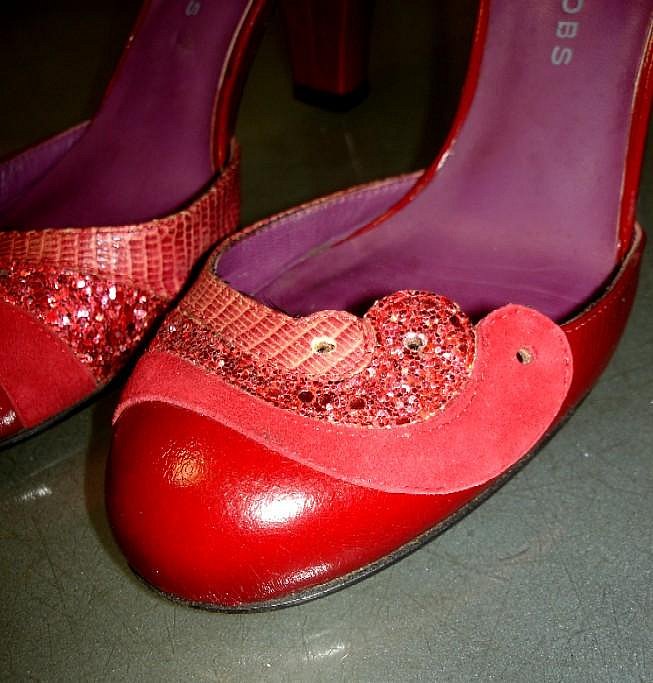 品相佳 歐式設計 高級款 義大利Marc Jacobs 女性 閃亮亮片+蜥蜴皮紋+ 油亮純牛皮 時尚高跟鞋 (特價真品)23.5 cm | Yahoo拍賣