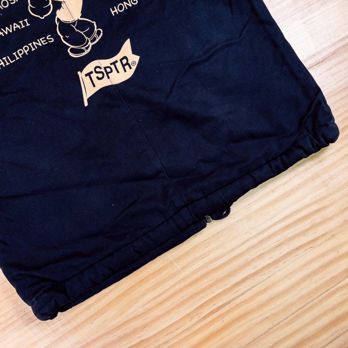 7/21(一)結標【TSPTR】二手良品《S》英國潮流品牌 大力水手塗鴉 內裡羊羔絨 傳統教練夾克 一元起標 | Yahoo拍賣