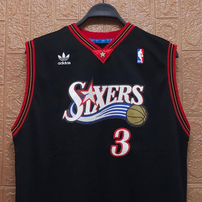 ADIDAS NBA 費城七六人 Allen Iverson The Answer 電繡 (XL 青年版) (一元起標 無底價) | Yahoo拍賣
