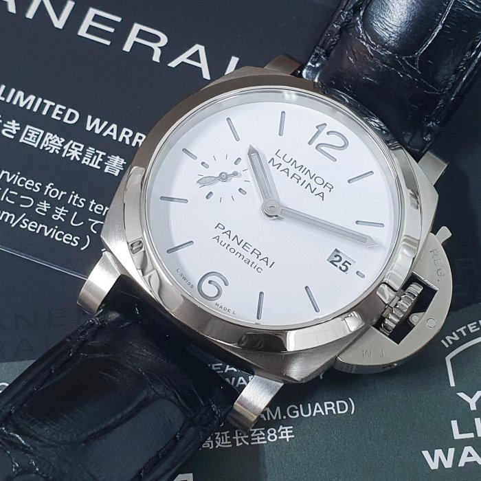 【大眾名錶】PANERAI 沛納海 LUMINOR系列 PAM01271 2022/03 經典三明治面盤 白面 大眾當舖B437 | Yahoo拍賣