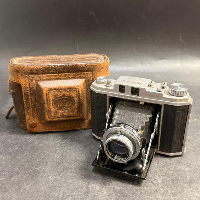 【藏舊尋寶屋】老日本 Mihama Model-II 中片幅折疊相機 75mm F3.5 鏡頭 雙畫幅6x6/4.5x6 附原廠皮套※0508646-2N※ | Yahoo拍賣