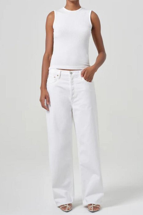 ㊣ 美國八卦小報 ㊣ 🤍AGOLDE新作上架 奶白色低腰寬褲・有機純棉質感爆棚！ 鬆弛感時尚穿出率性自我～ | Yahoo拍賣