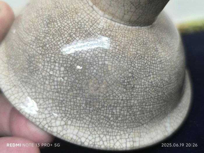 @@ 石趣齋文物 @@清代漳州哥釉加彩高足杯(包老到代)-C325 | Yahoo拍賣