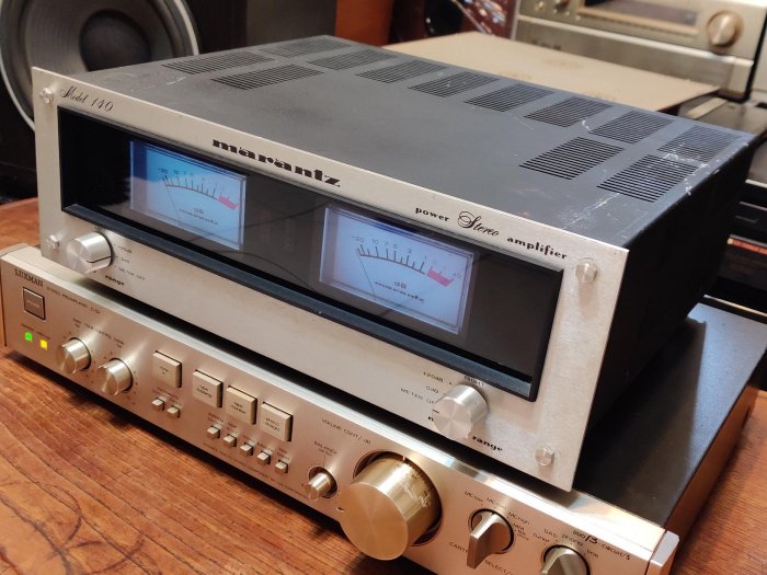 美國 Marantz Model 140 迷人的雙錶 雙聲道後級擴大機 聽黑膠CD轉盤錄音帶音質可參考 | Yahoo拍賣
