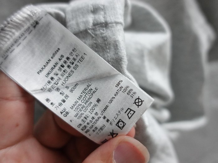 CA 愛迪達 adidas 淺灰 純棉 休閒短t S號 一元起標無底價E527 | Yahoo拍賣