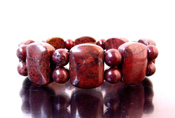 小風鈴～天然高檔20mm三江雞血石手鍊(寬板手排) ~重:43g 招正財.硃砂避邪 | Yahoo拍賣