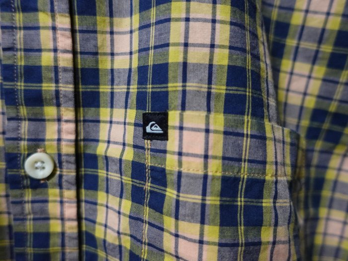 CA 美國衝浪品牌 QUIKSILVER 格紋 純棉 短袖襯衫 M號 一元起標無底價E06 | Yahoo拍賣