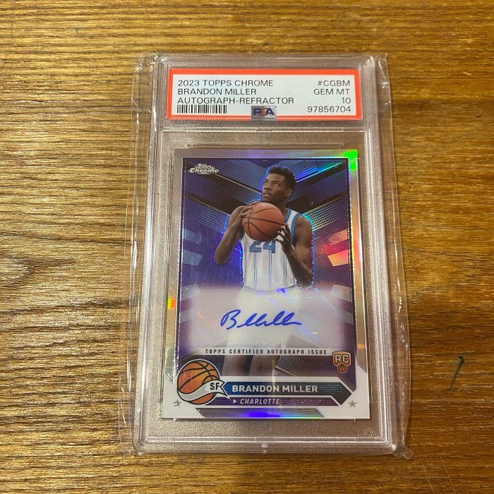 2023 Topps chrome Brandon Miller Rc貼紙簽psa10(K) | Yahoo拍賣