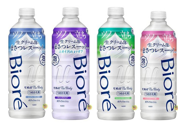 【JPGO】日本製 花王Kao 蜜妮 Biore u The Body 新綿密泡沫沐浴乳 補充罐 440ml~ | Yahoo拍賣