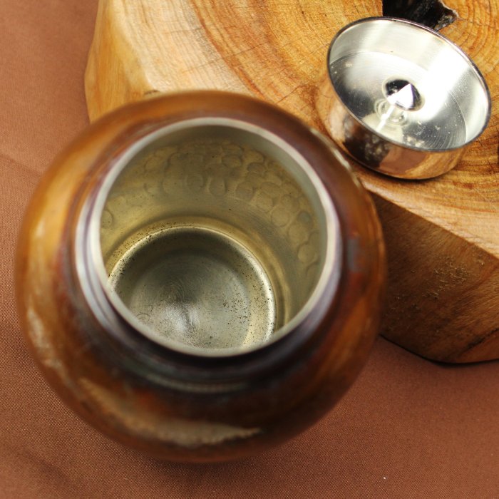 【桑園の】日本 英純堂 桃山古色 銅製 288g 鎚目肌 茶罐 茶倉 Q 6380 | Yahoo拍賣