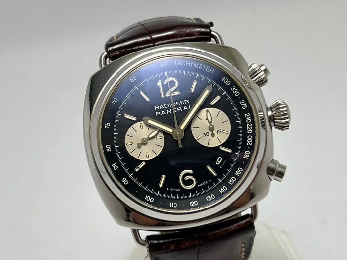 【黃忠政名錶】沛納海 Panerai pam163 cal.valjoux 234 九成新 44mm 附原廠空白保卡2003限量版證書及錶盒 ...