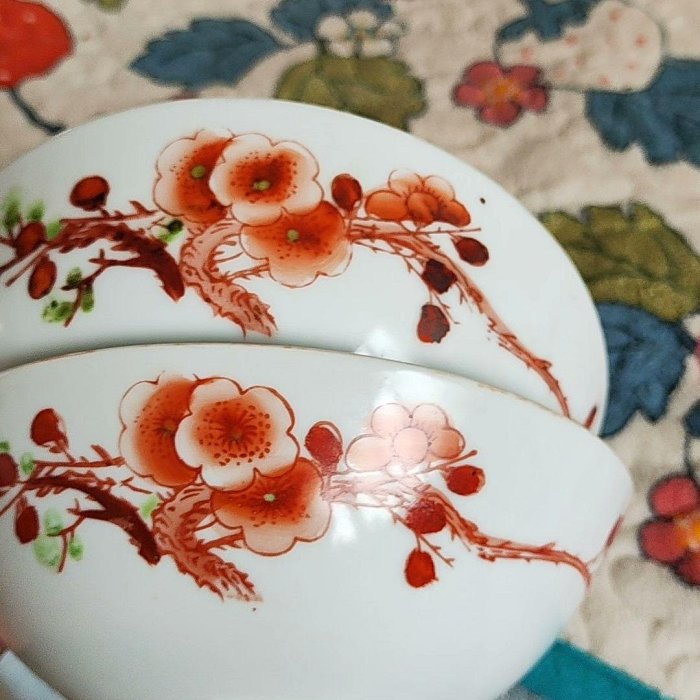 景德鎮乾枝梅花碗口徑16公分，美品彩繪一級，瓷質優良。典雅黑梅圖案稀少珍藏，推-187 | Yahoo拍賣