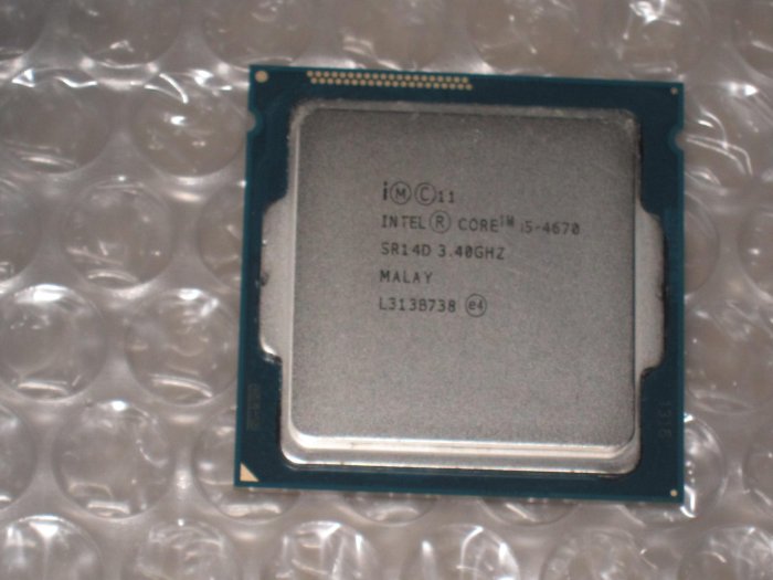 售:四代intel Core i5-4670 3.4G 22nm 1150腳位 4核心 CPU(良品)(1元起標) | Yahoo拍賣
