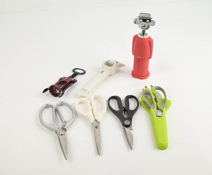 《玖隆蕭松和 挖寶網R》金屬 ALESSI / 德國雙人牌 / 開瓶器 料理剪 剪刀 共 7入 (13519) | Yahoo拍賣