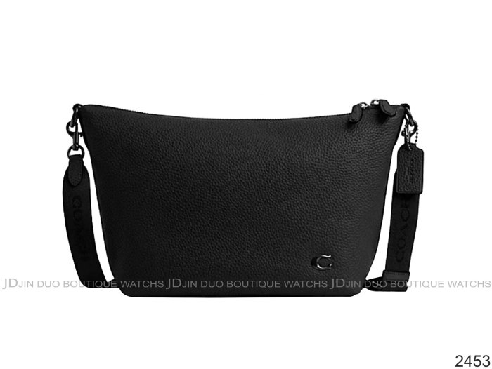 金鐸精品~2453 COACH 蔻馳 MESSENGE CBF03黑色鵝卵石顆粒面皮革側背包 全新展示品 | Yahoo拍賣