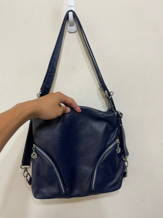 二手包 」 MOUTH DUCK 真皮手提斜背包（藍）126 | Yahoo拍賣