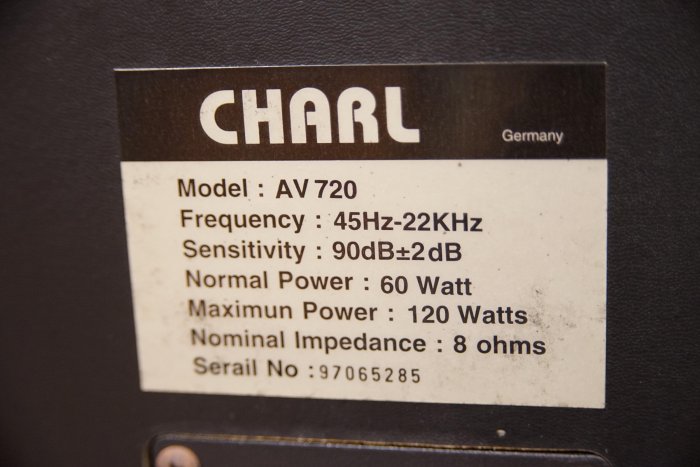 [ 一元音響 ] 德國 CHARL AV-720 二音路書架喇叭 一元起標 | Yahoo拍賣