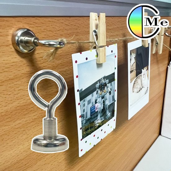 掛鈎 掛鉤 磁鐵掛勾 強力磁鐵 羊眼強磁掛勾 磁吸 磁鐵勾 16MM 釹磁鐵 強磁吊環掛勾 【X035】Color_me | Yahoo拍賣