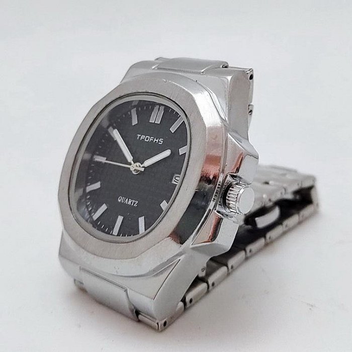 【timekeeper】 全新Nautilus鸚鵡螺風格大錶徑石英錶(日期顯示) | Yahoo拍賣