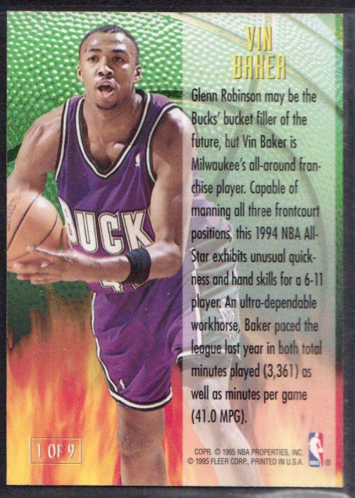 95-96 FLEER FRANCHISE FUTURES #1 VIN BAKER | Yahoo拍賣