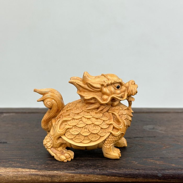 【居寶屋】精選 崖柏 精雕金錢龍龜 擺件 聞香 招財聚寶 避邪 去除厄運 店面辦公擺飾 附盒 一元起標 無底價 C653 | Yahoo拍賣