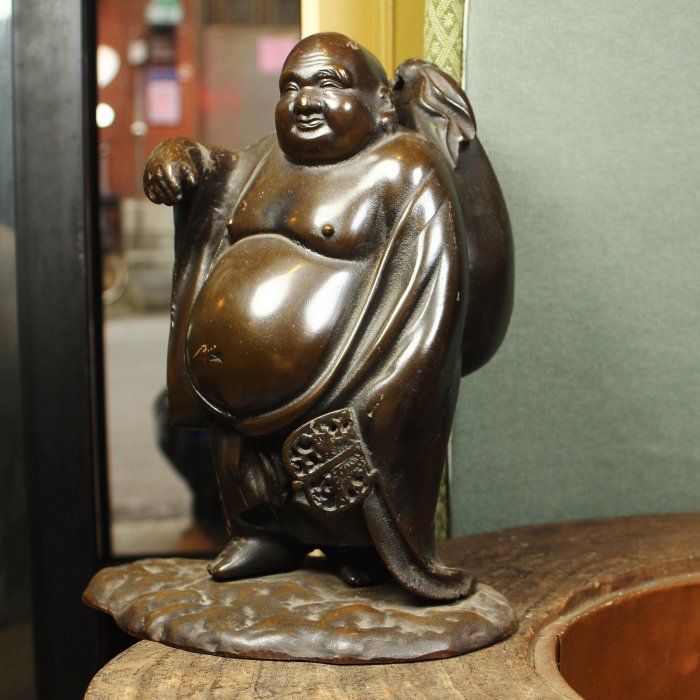 【桑園の】日本老物件 鑄鐵 大型 4.5公斤 布袋和尚 彌勒佛 老件 雕件 藝術賞件 (委託品) Q 11007 A12 | Yahoo拍賣