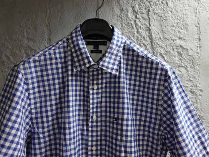 CA 美國品牌 TOMMY HILFIGER 格紋 純棉 短袖襯衫 L號 一元起標無底價E224 | Yahoo拍賣