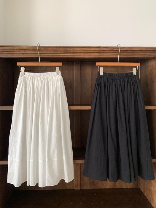 Hello V 正韓 超美顯瘦鬆緊腰質感A字長裙*黑白*【S0412-26】 | Yahoo拍賣