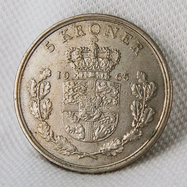 丹麥 (DENMARK) 1965年 (H) C;S 5 KRONER 鎳幣 品相如圖 【A0657】 | Yahoo拍賣
