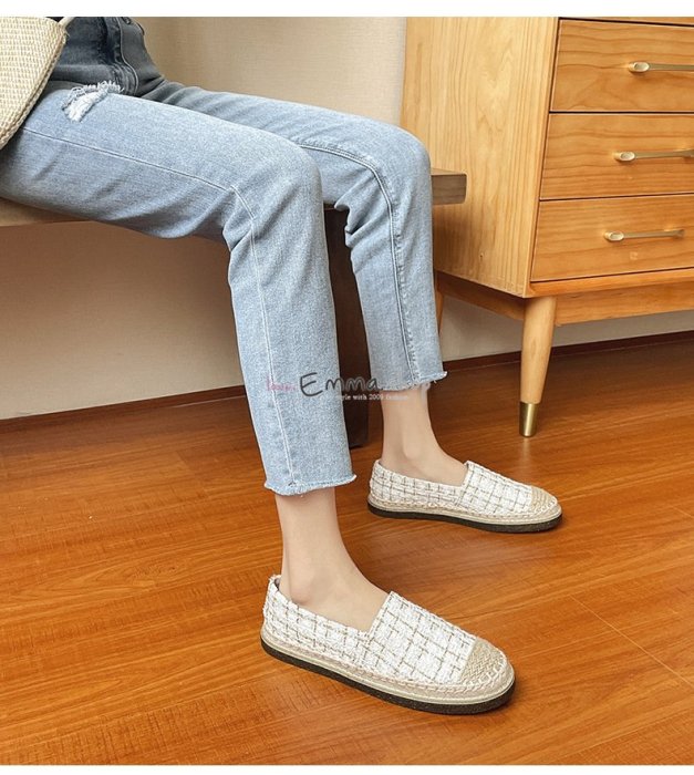 EmmaShop艾購物-韓國同步上新-INS小香風漁夫鞋/休閒鞋/最大尺寸40號 | Yahoo拍賣