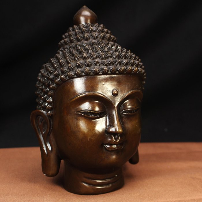 【桑園の】銅雕 釋迦牟尼 2100g 佛首 莊嚴 佛像 封底雕件 佛款 (委託品) Q 6231 A20 | Yahoo拍賣