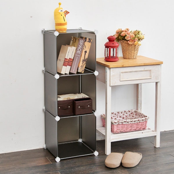ikloo 3格DIY百變收納櫃 創意收納組合櫃 鞋櫃鞋架 屏風櫃 床頭櫃 書架書櫃【SG0288】Loxin | 空櫃/收納櫃 | Yahoo購物中心