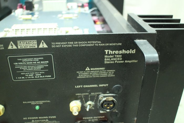 【億通物流】THRESHOLD T800 後級擴大機(零件機)(限自取)【一元起標】 | Yahoo拍賣