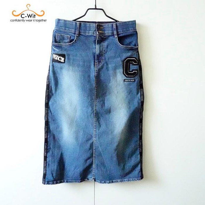 一元起標～當 我 們 在 衣 起C-WIT＊╯全新韓國製牛仔單寧雜誌個性款裙M | Yahoo拍賣