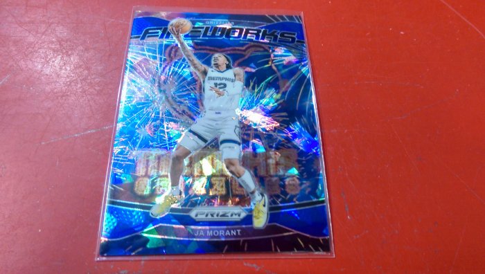J45】24-25 Prizm【Ja Morant】限量125張 冰鑽藍亮 Fireworks特卡 | Yahoo拍賣