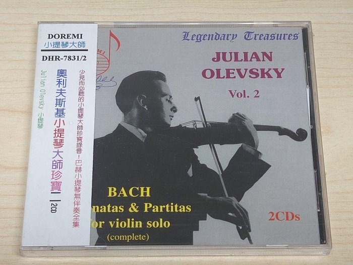 【駱克二手古典CD】JULIAN OLESKY VOL.2 BACH SONATAS&PARTITAS FOR VIOLIN SOLO 巧裝 ...