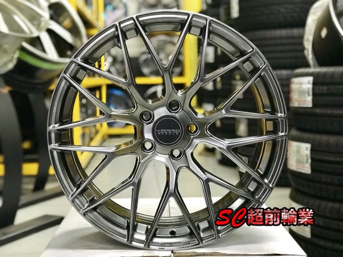 【超前輪業】全新 美國品牌 旋壓輕量化 VARRO VD06 18吋鋁圈 5孔114.3 112 108 100 鈦色 | Yahoo拍賣