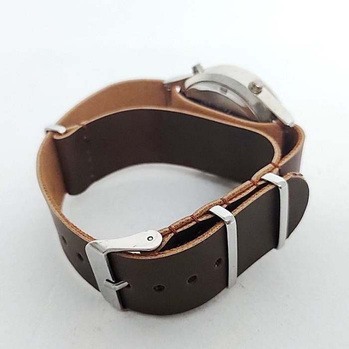【timekeeper】 全新20mm復古/古著PU皮革錶帶(咖啡色) | Yahoo拍賣